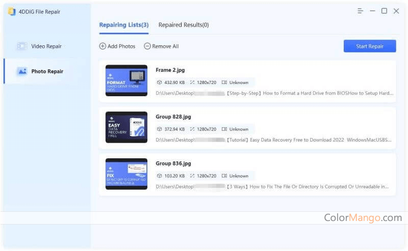 Code promo 4DDiG File Repair | Jusqu’à -30% [nov. 2025 · Vérifié]